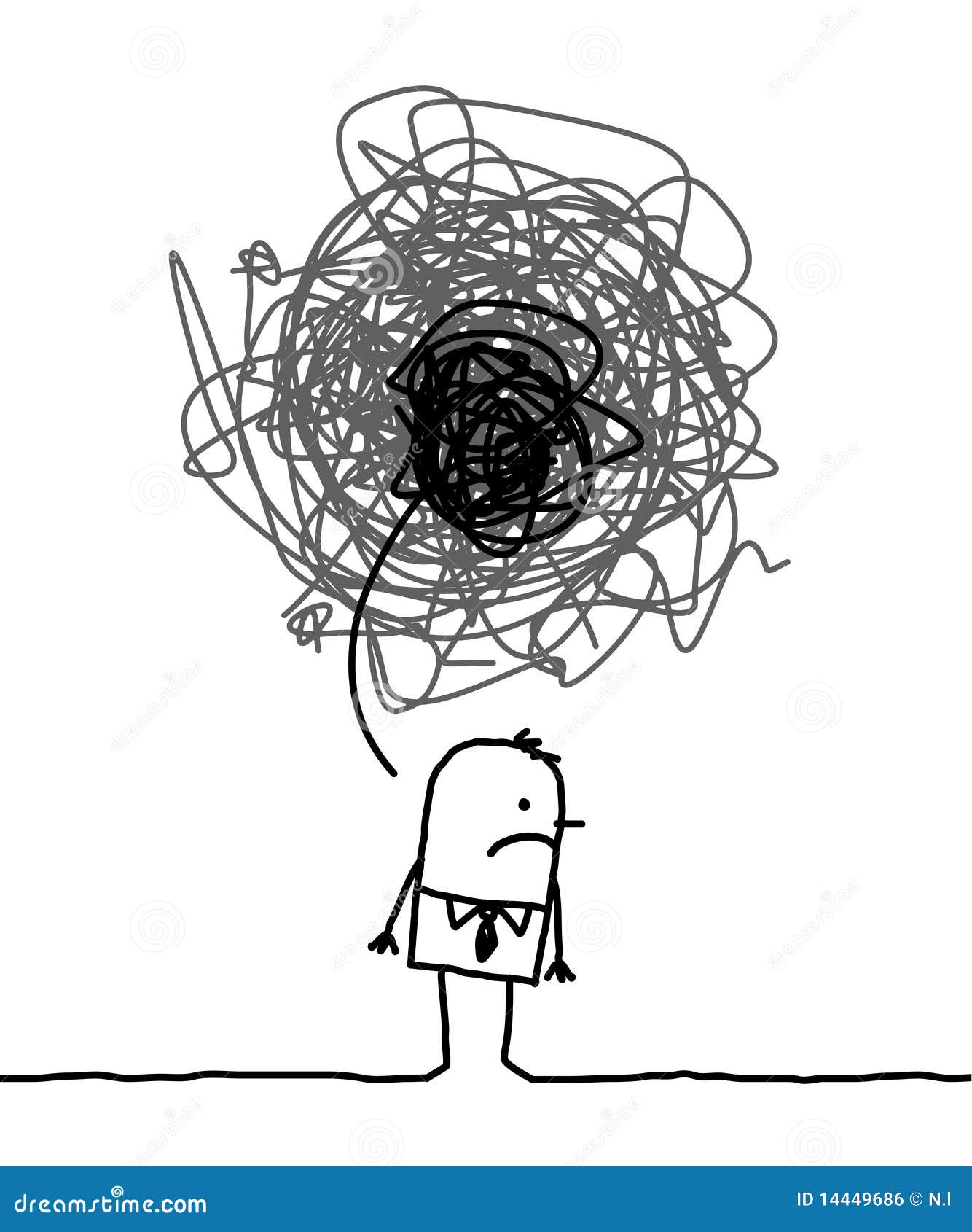 Depressed Guy Drawing