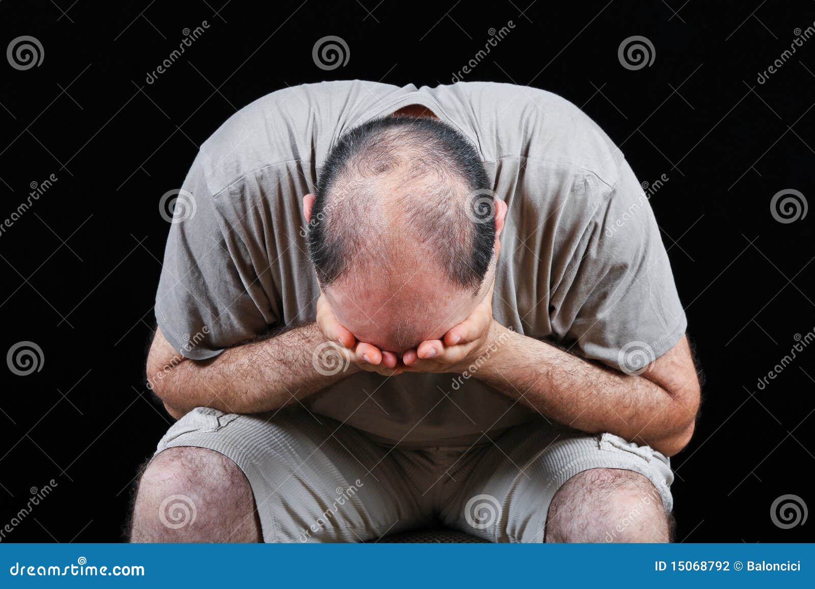 Depressed man stock photo. Image of depressed, crying - 15068792