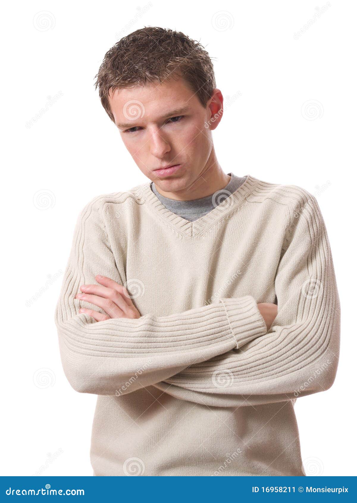 Depressed man stock image. Image of arms, expression - 16958211