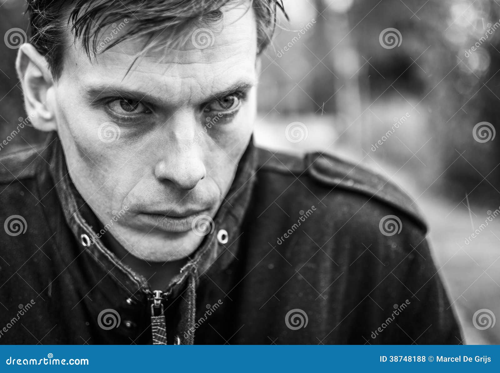 Depressed man stock photo. Image of greyscale, white - 38748188