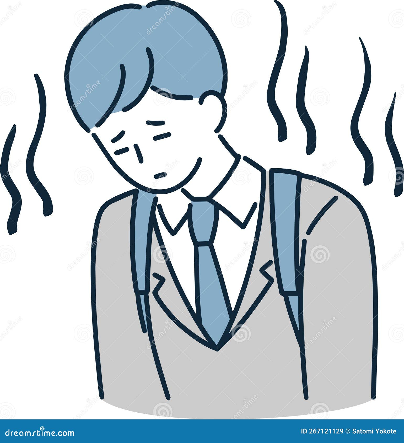 Depressed Man Simple Illustration Stock Vector - Illustration of ...