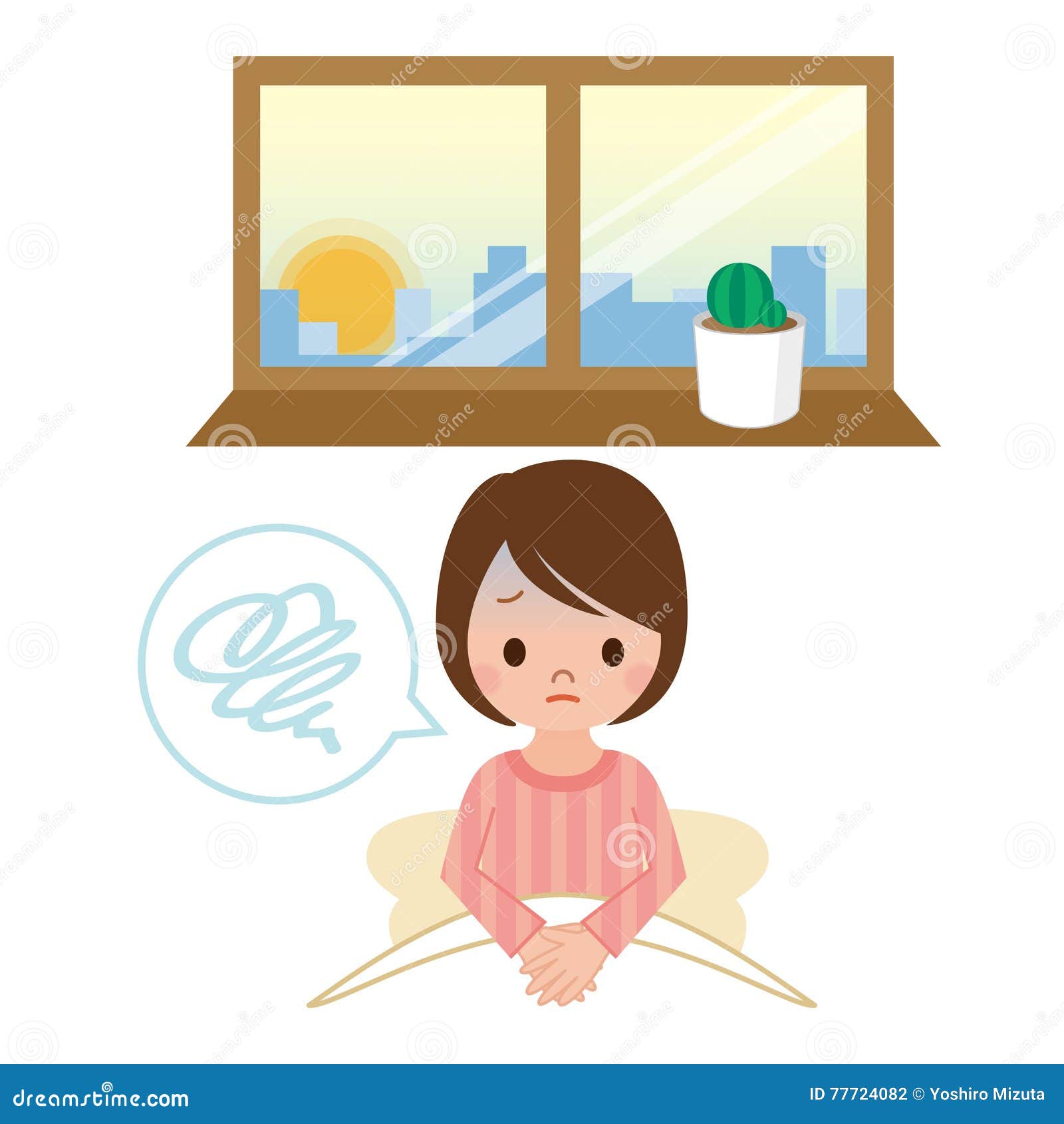 Depressed Mood of the Morning Stock Vector - Illustration of relax ...