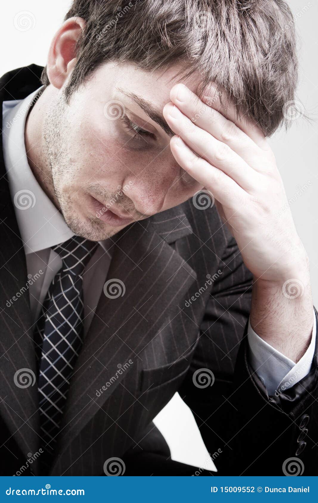Depressed Sad Tired Business Man Stock Photo - Image of emotion ...