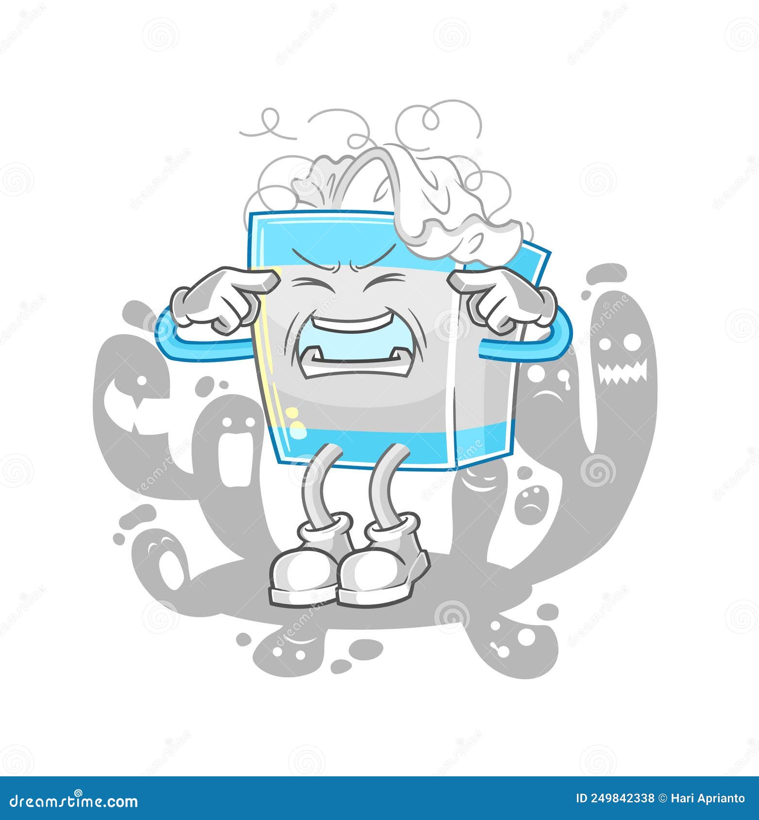 Depressed Tissue Box Character. Cartoon Vector Stock Vector ...