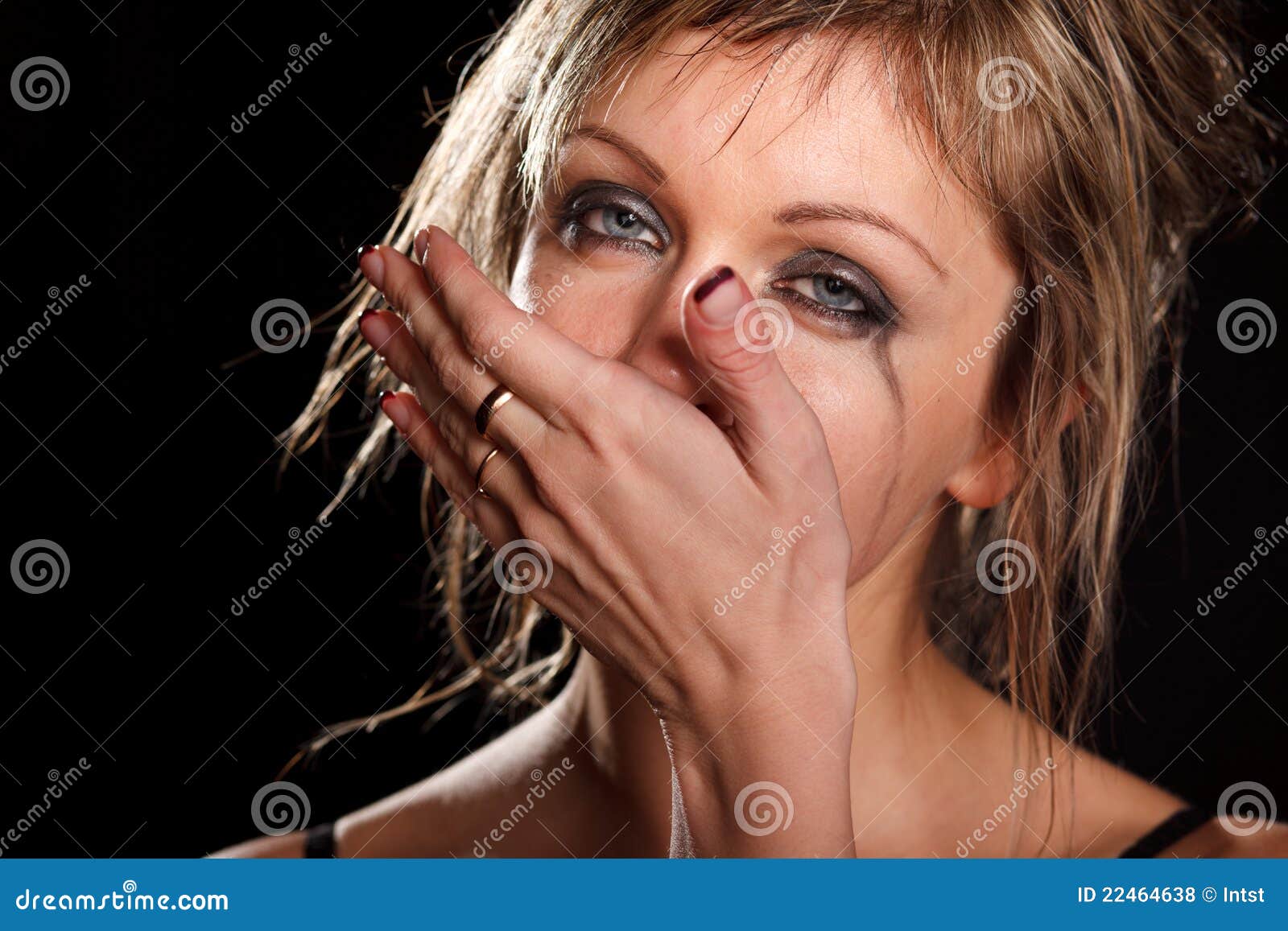 Depressed woman portrait stock photo. Image of caucasian - 22464638