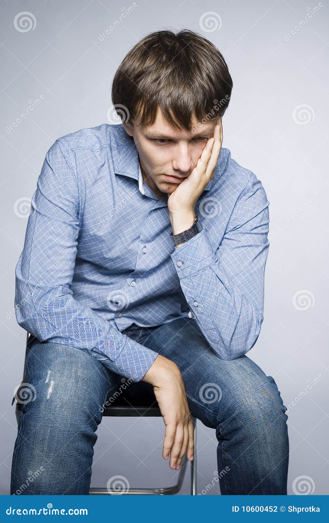 Depressed young man stock photo. Image of recession, business - 10600452