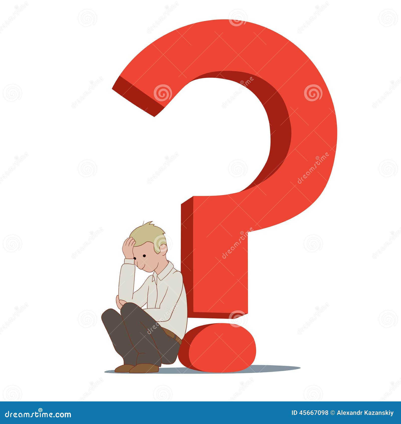 Depressing question stock vector. Illustration of people - 45667098