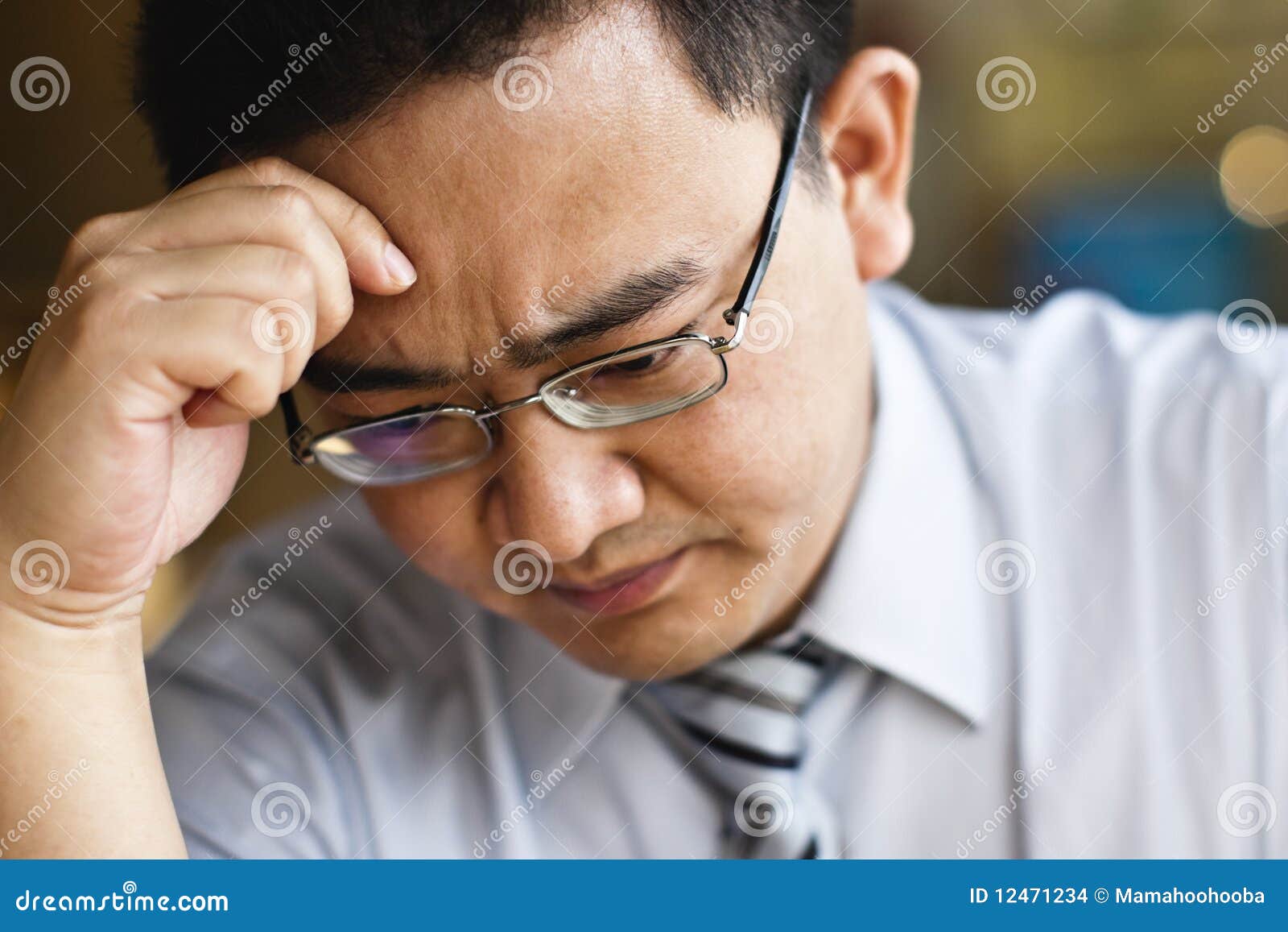 Depression stock photo. Image of glasses, contemplation - 12471234