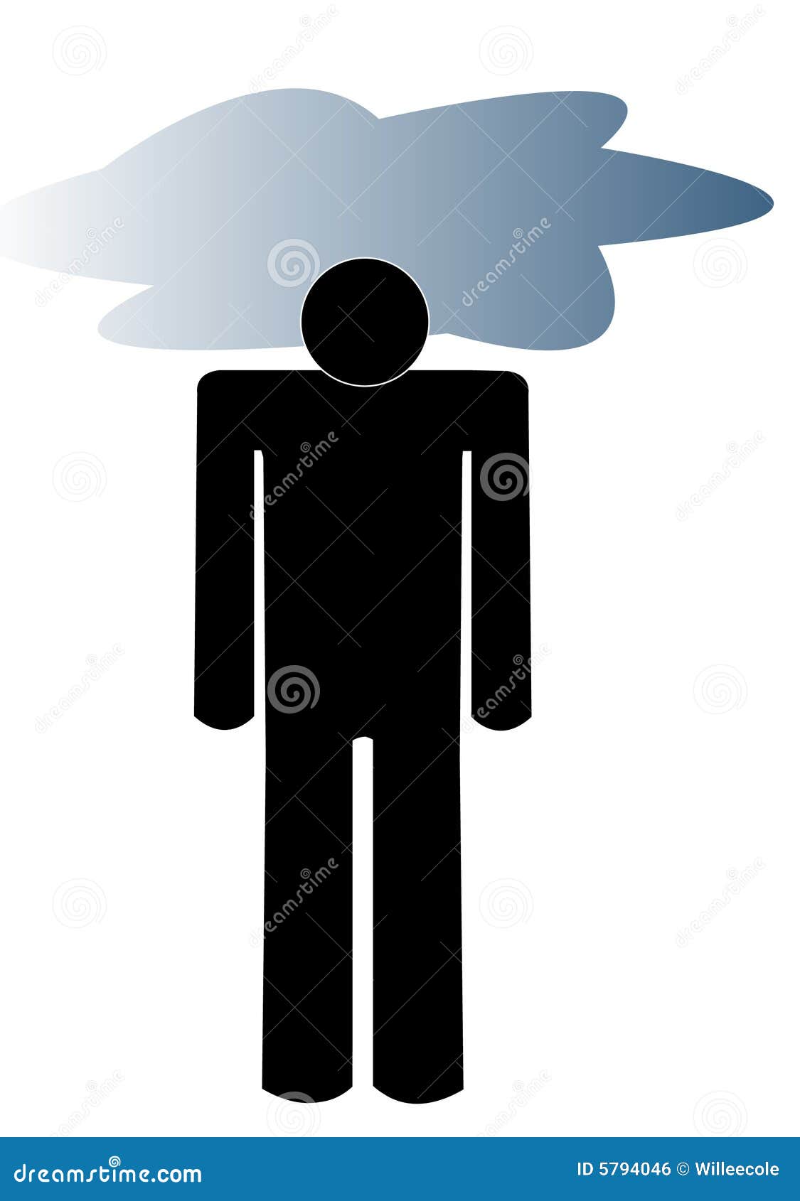 Depression stock vector. Illustration of esteem, adult - 5794046