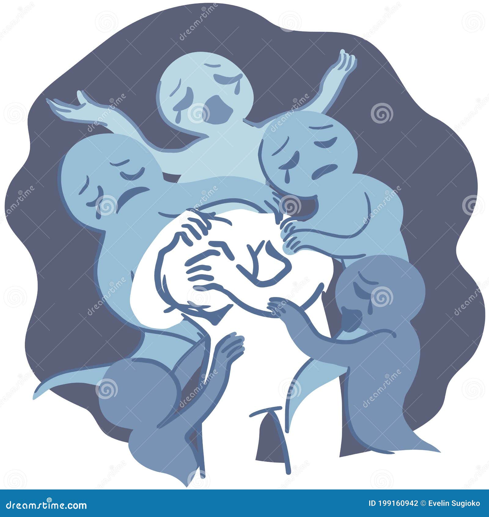 Depression Abstract Vector Illustration Stock Vector - Illustration of ...