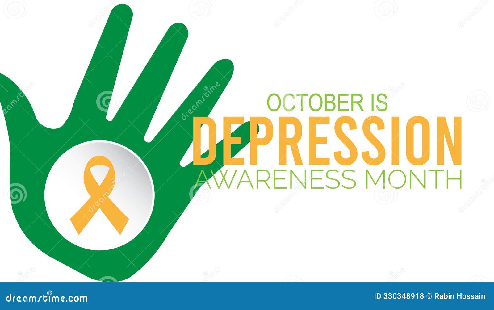 Depression Awareness Month is Observed Every Year on October. Stock ...