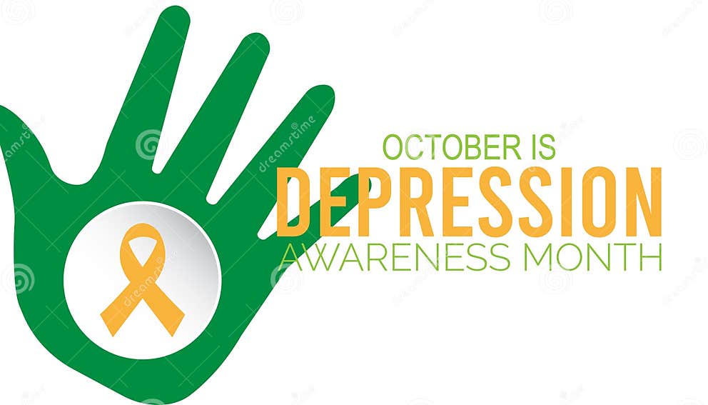 Depression Awareness Month is Observed Every Year on October. Stock ...