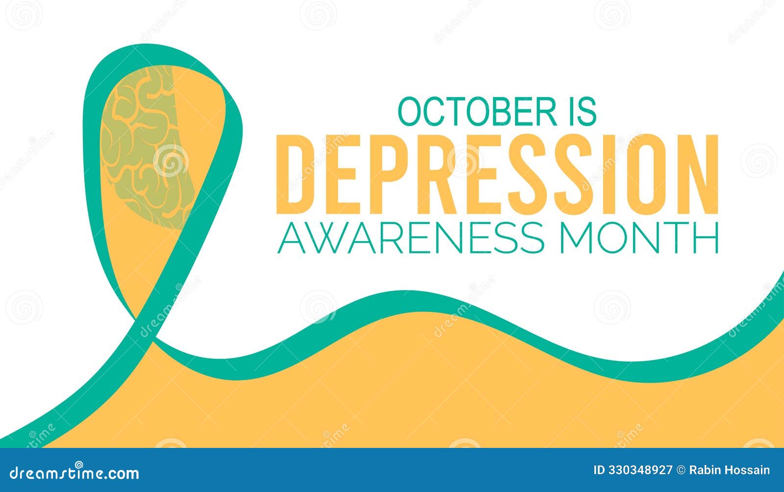 Depression Awareness Month is Observed Every Year on October. Stock ...