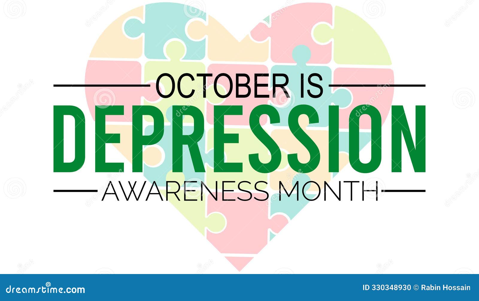 Depression Awareness Month is Observed Every Year on October. Stock ...