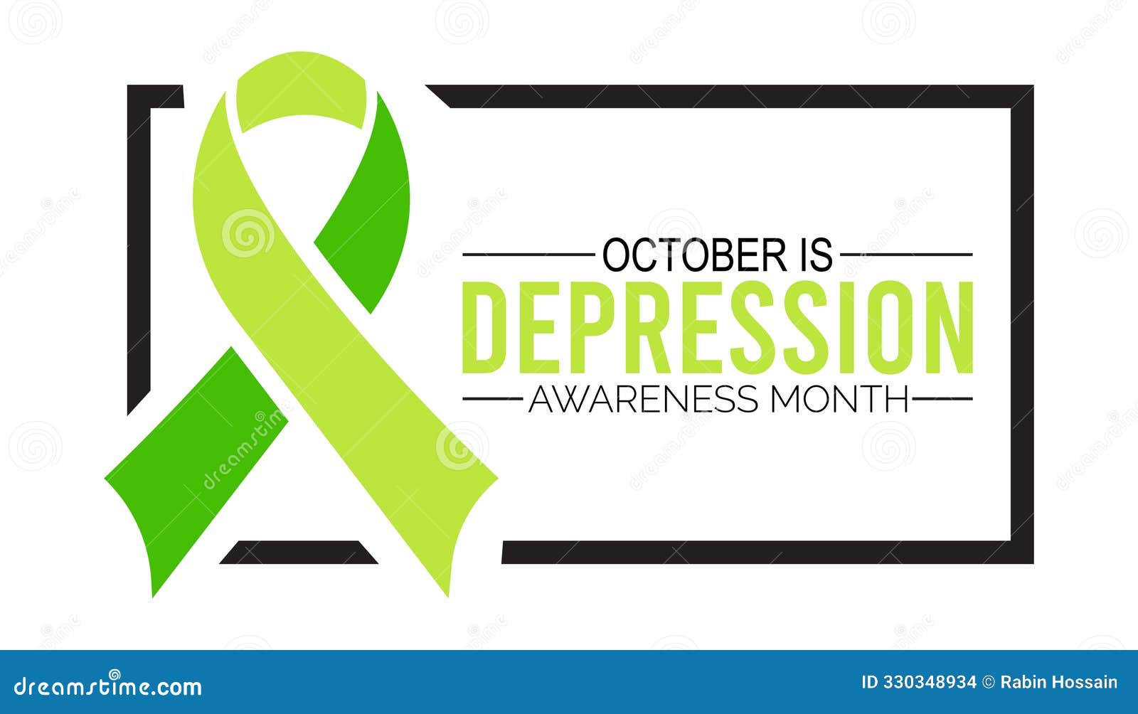 Depression Awareness Month is Observed Every Year on October. Stock ...