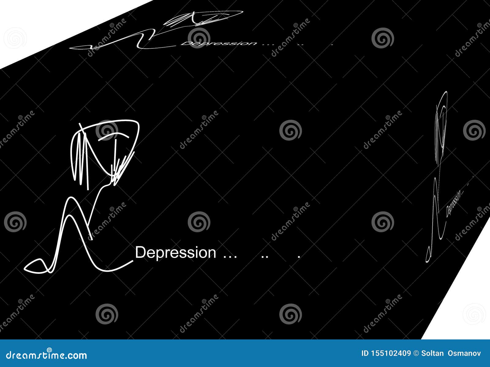 Depression. Background. 3D Illustration. Stock Illustration ...