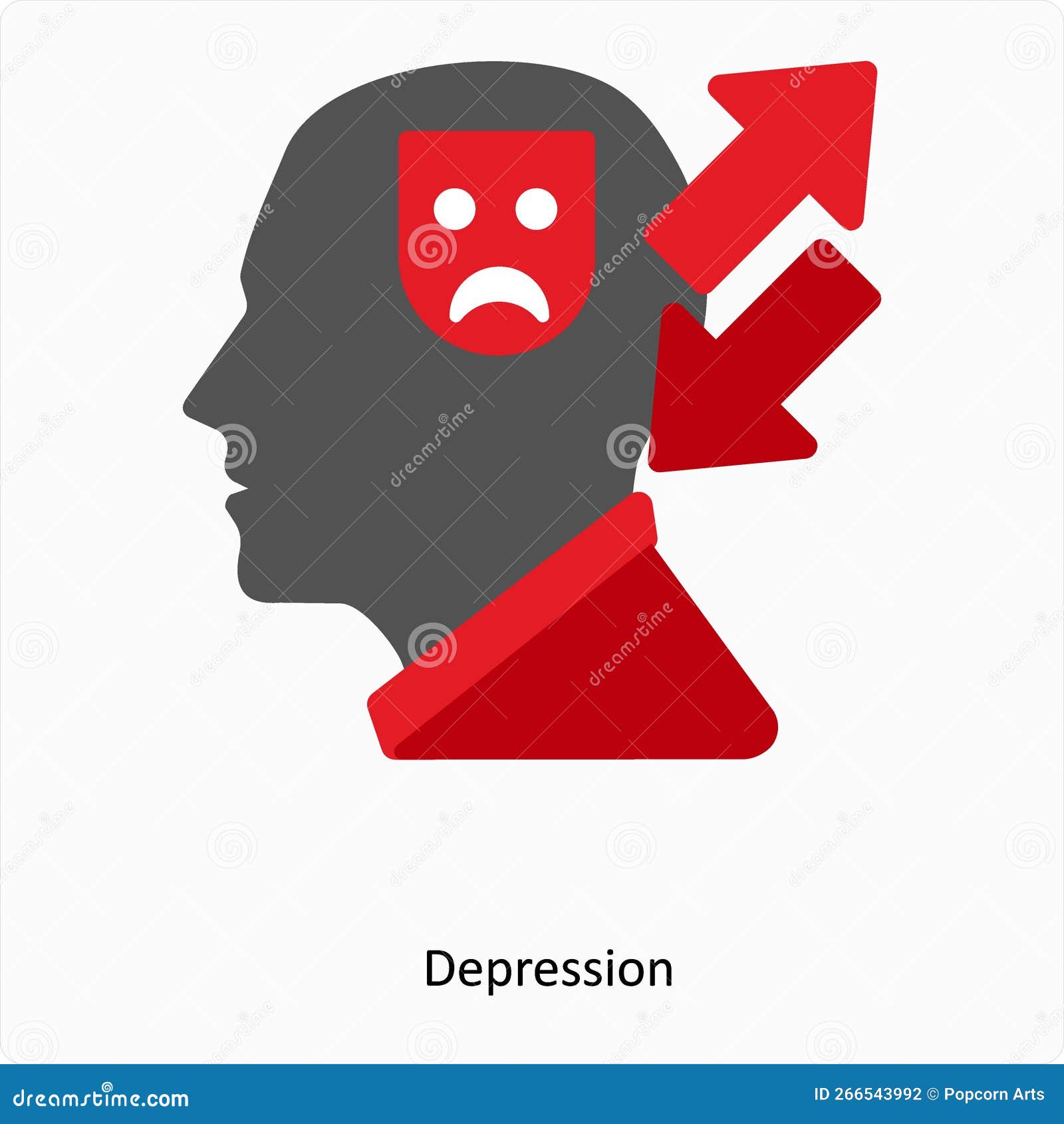 Depression stock vector. Illustration of vector, depressed - 266543992