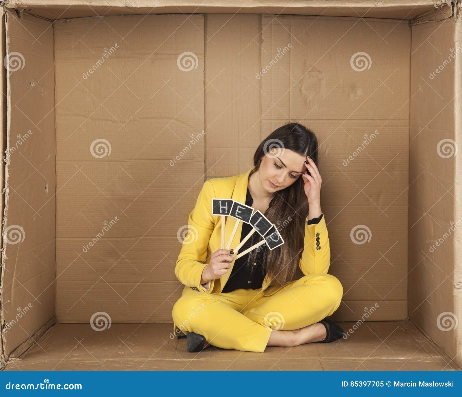 Depression and the Collapse of the Lack of Work Stock Image - Image of ...