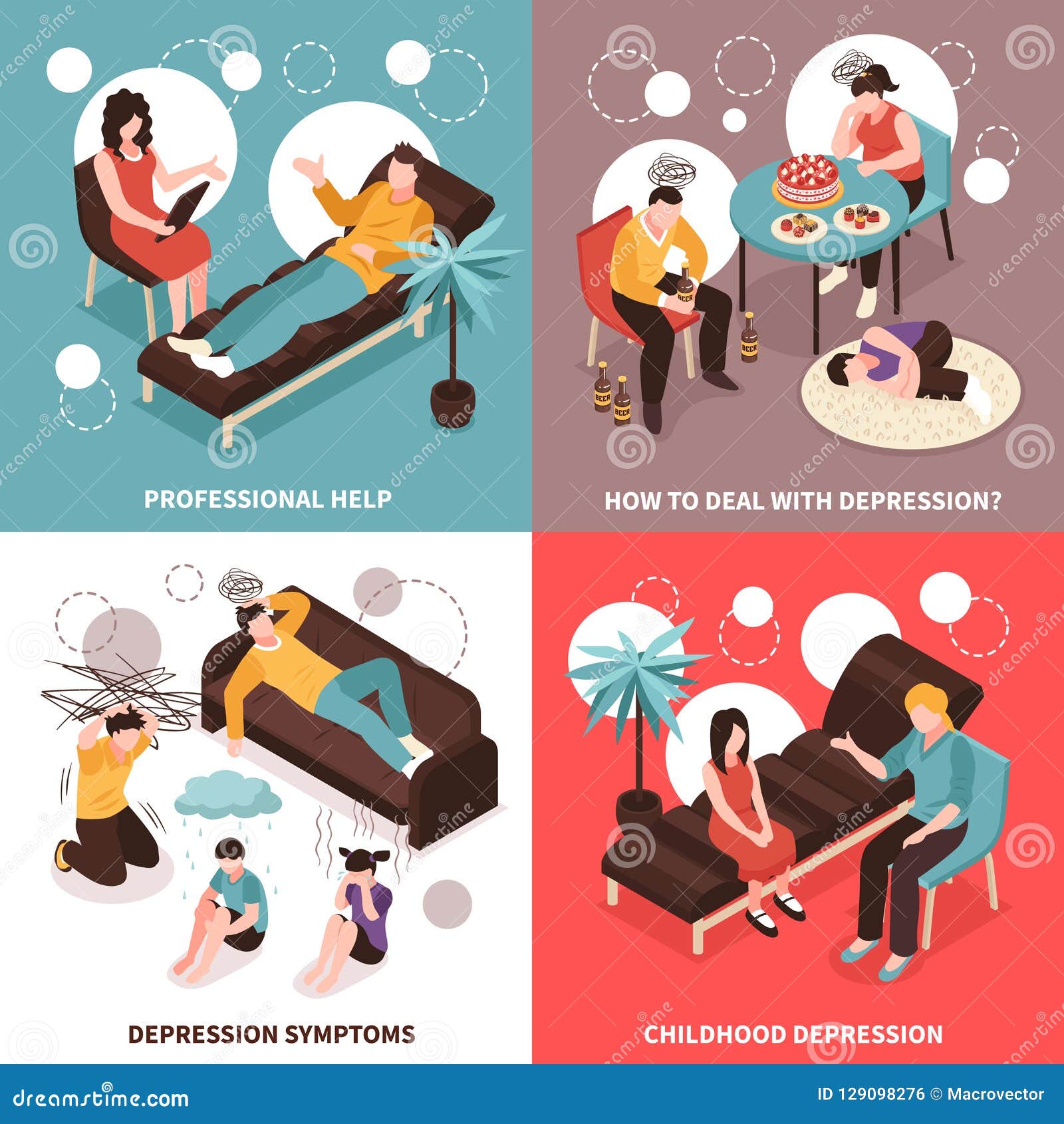 Depression Concept. Mental Disorder, Feeling Of Despair And ...