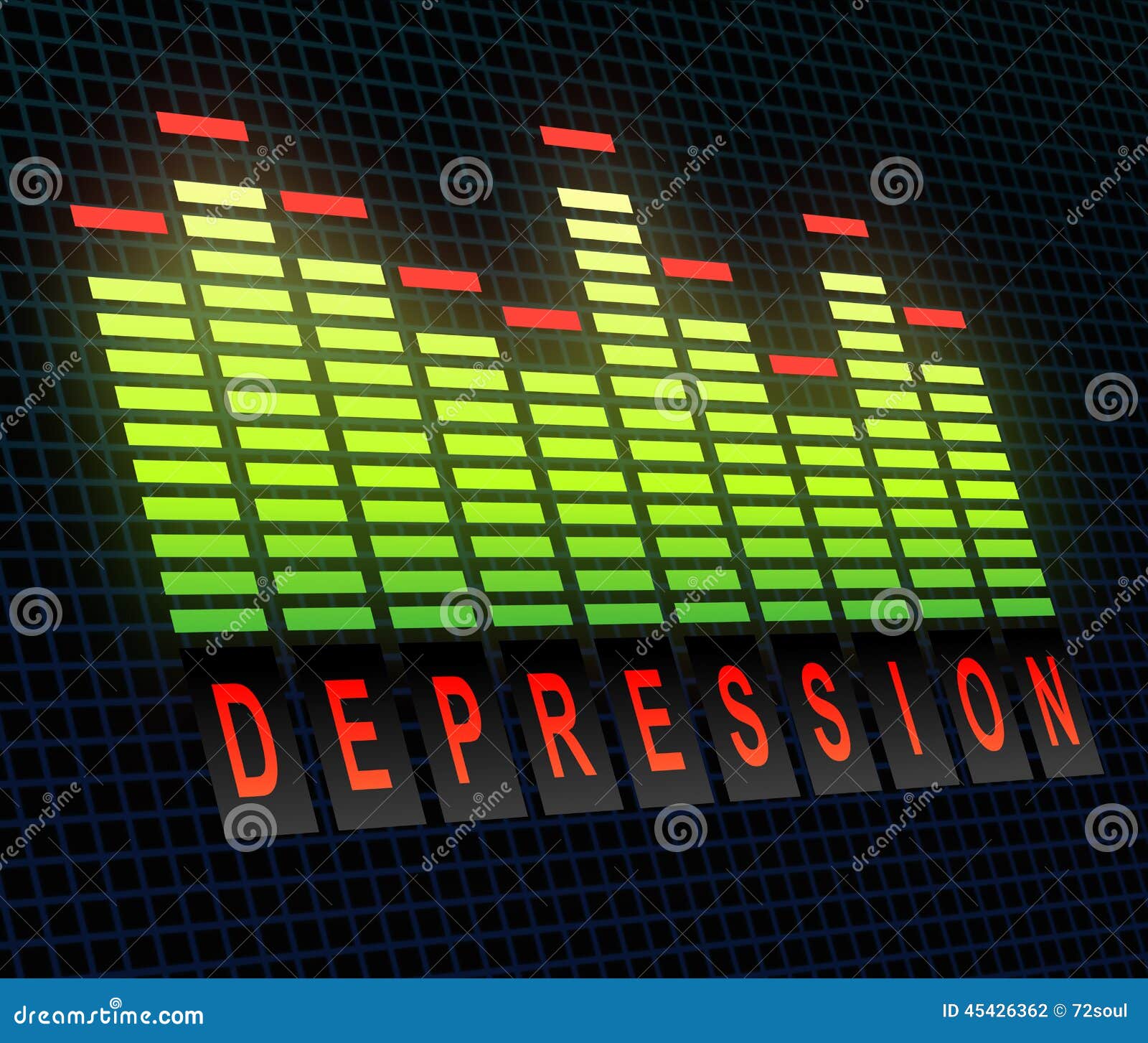 Depression Concept Illustration. Young Man With Mental Health Problems ...