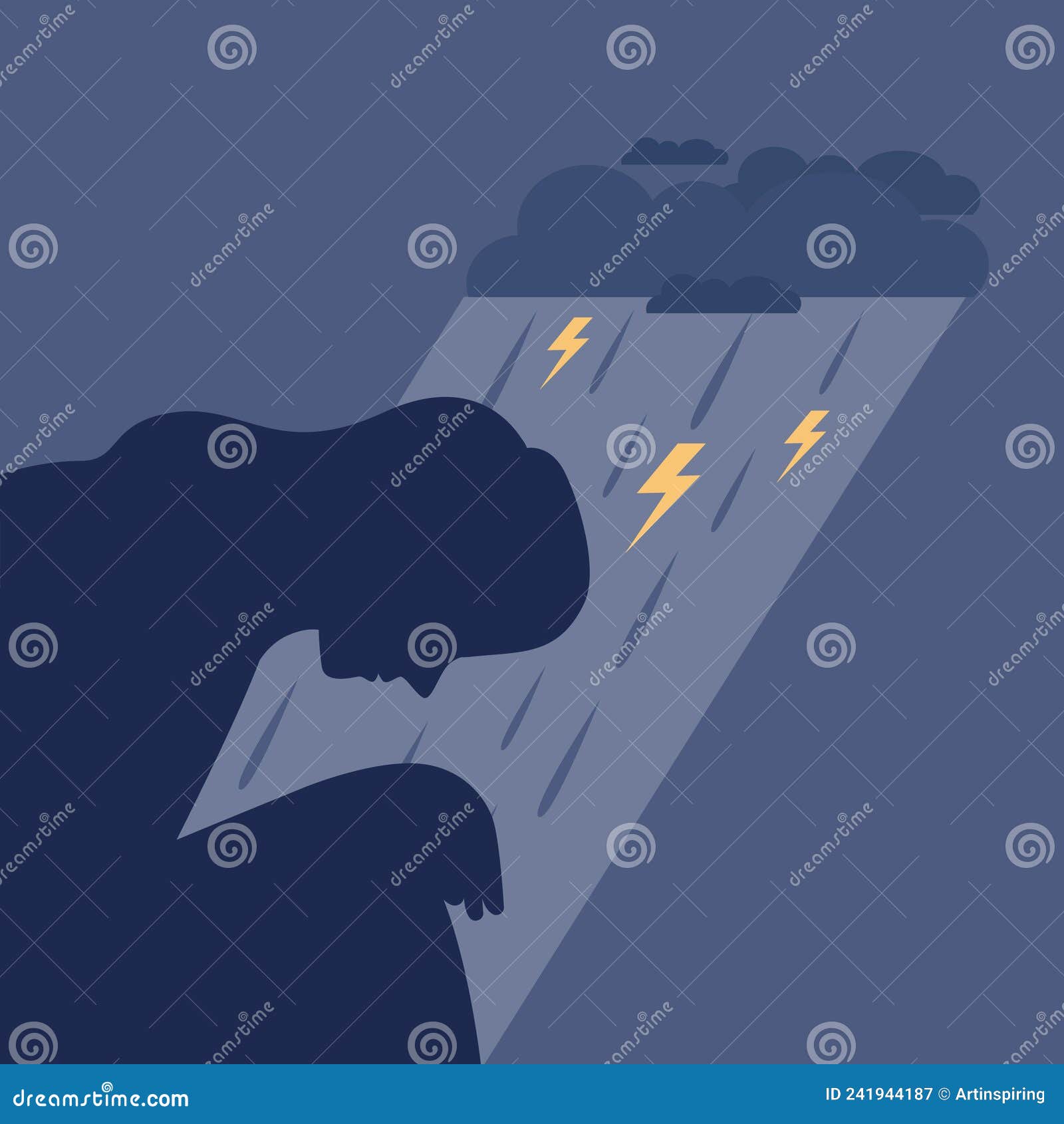 Depression Concept. Mental Disorder, Feeling Of Despair And ...