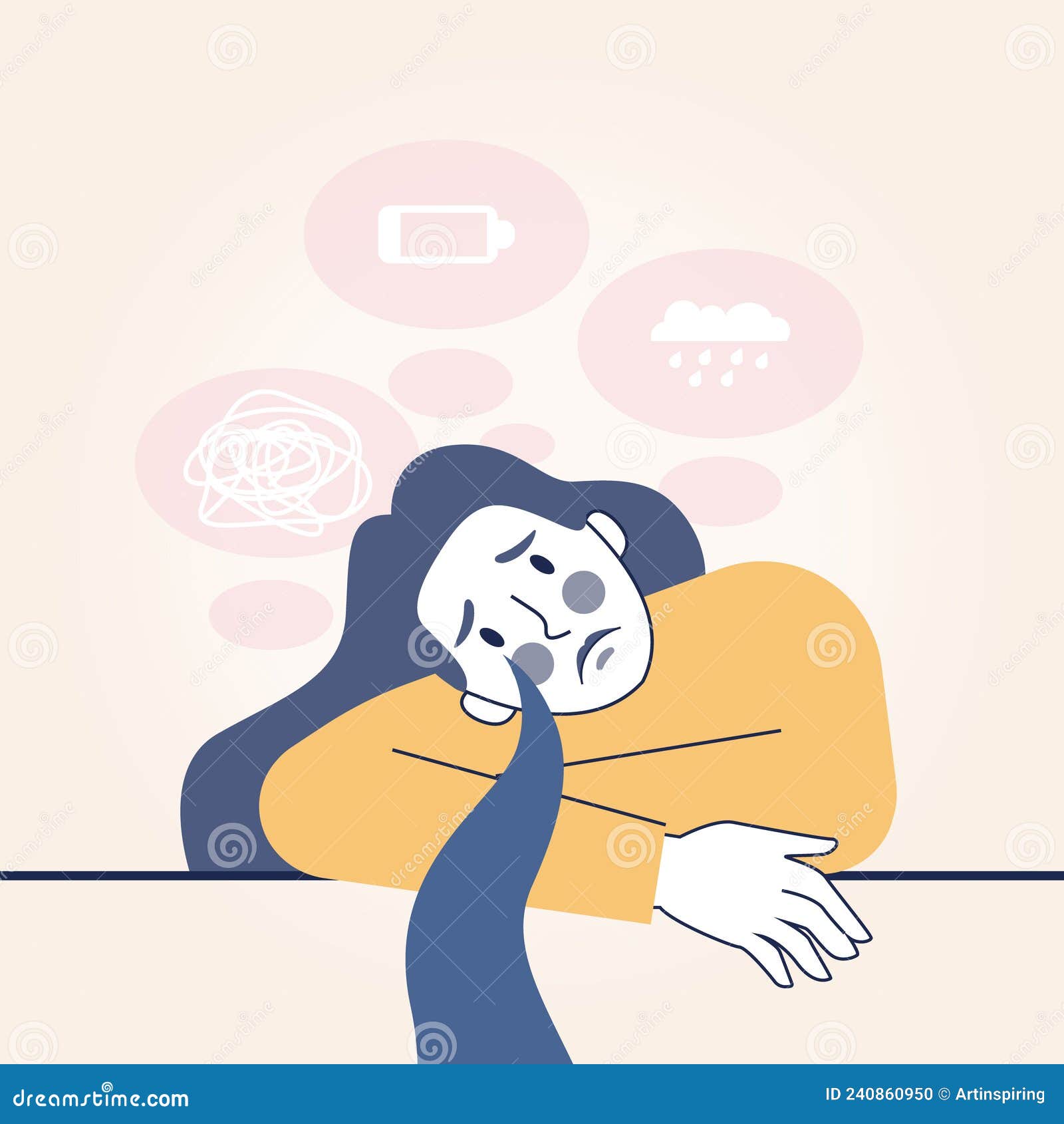 Depression Concept. Mental Disorder, Feeling of Despair and ...