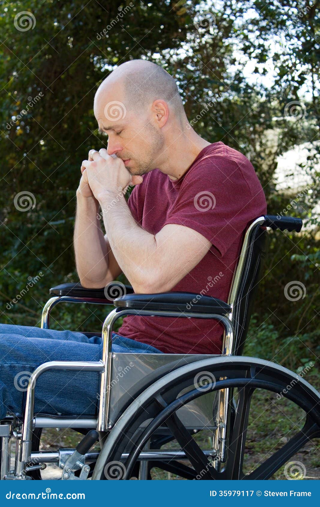 Depression Disabled Wheelchair Stock Image - Image of dejection ...