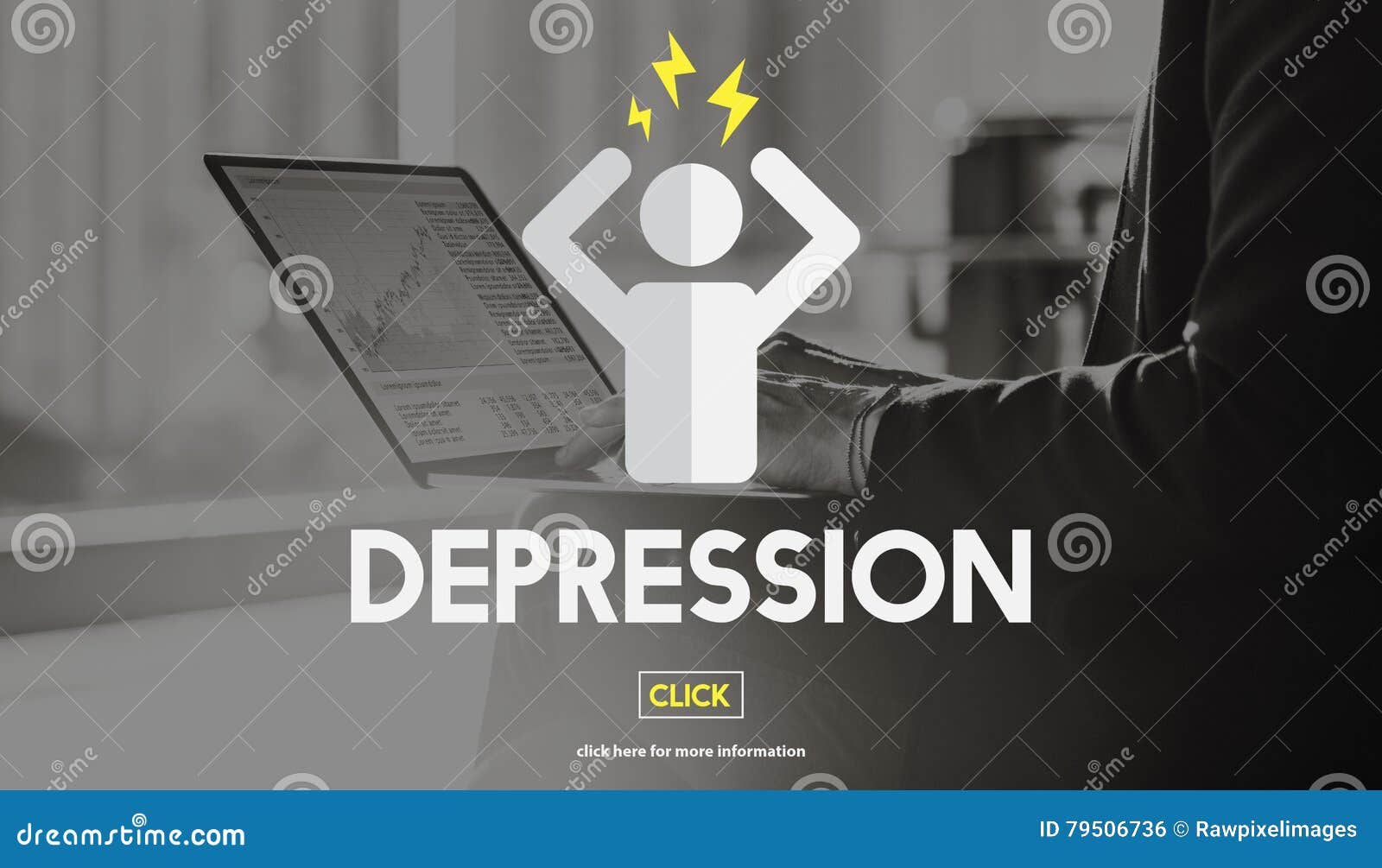 Depression Emotion Expression Mood Problem Concept Stock Photo - Image ...