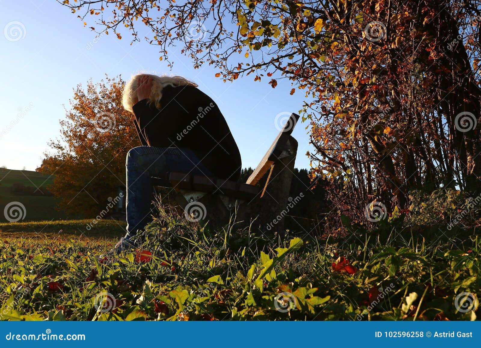 Depression in the fall stock photo. Image of sick, oppressed - 102596258