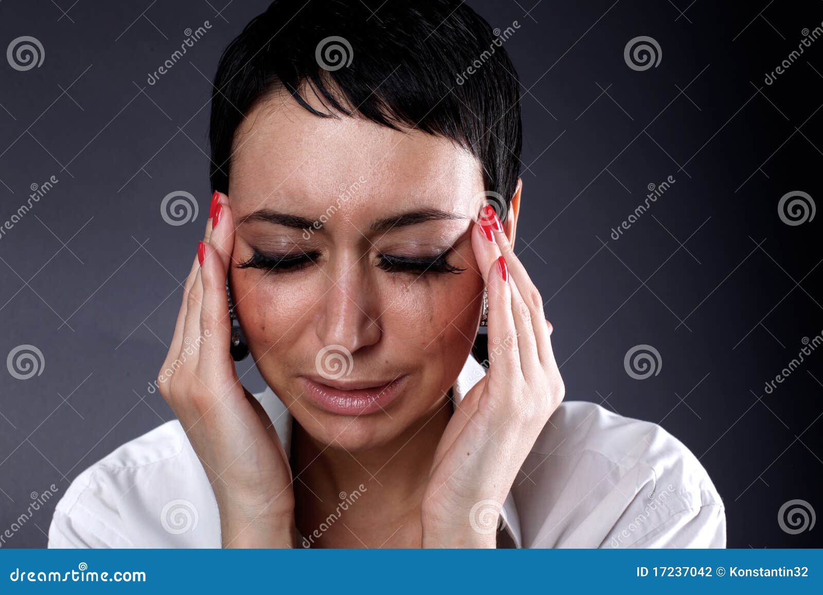 Depression and headache stock photo. Image of angry, people - 17237042