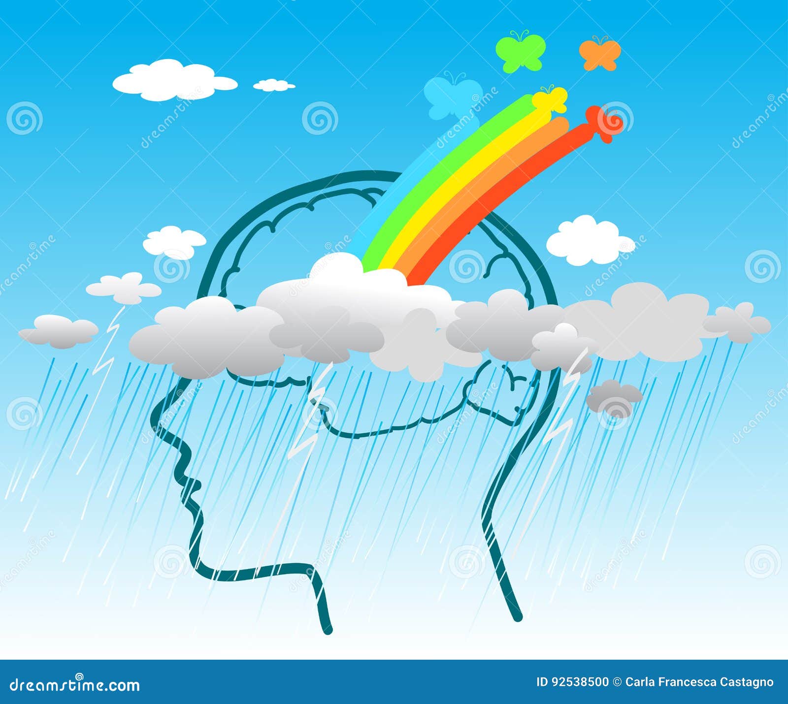 Depression Healing Vector Concept Stock Vector - Illustration of ...