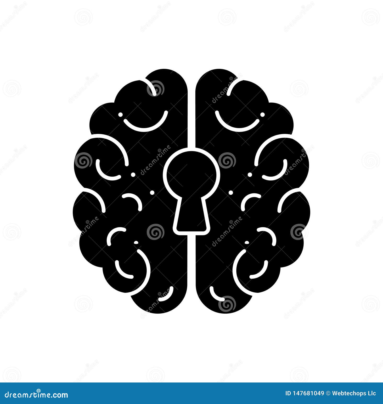 Black Solid Icon for Depression, Neurology and Emergency Stock ...