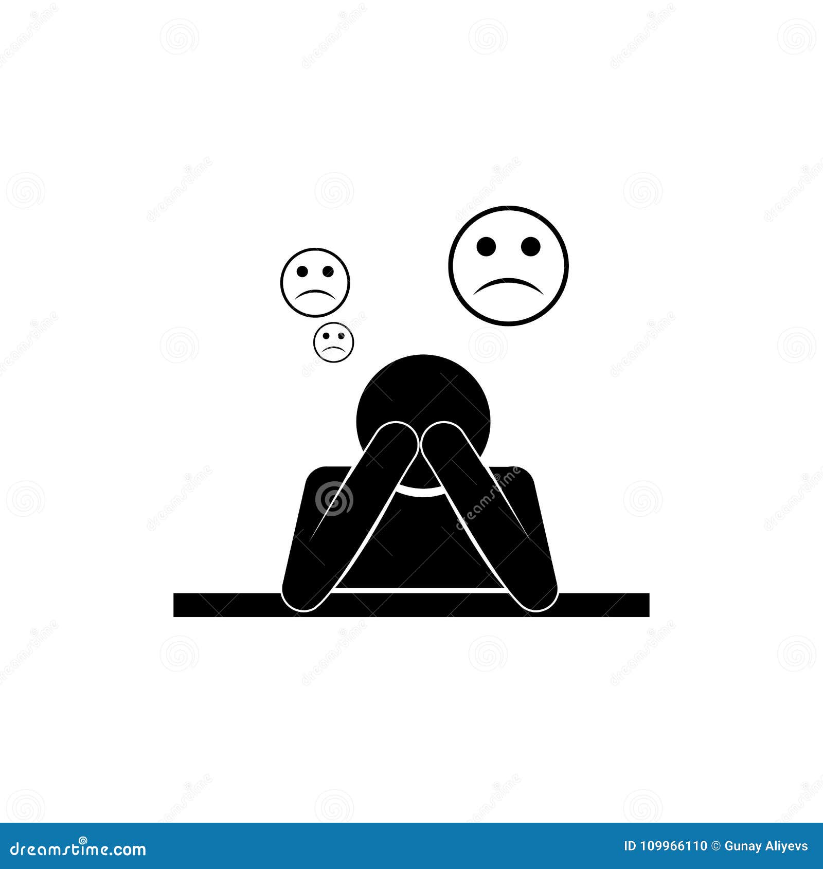 Depression Icon. Illustration of Psychological Disorder of People Icon ... Depression Icon. Illustration of Psychological Disorder of People Icon ...