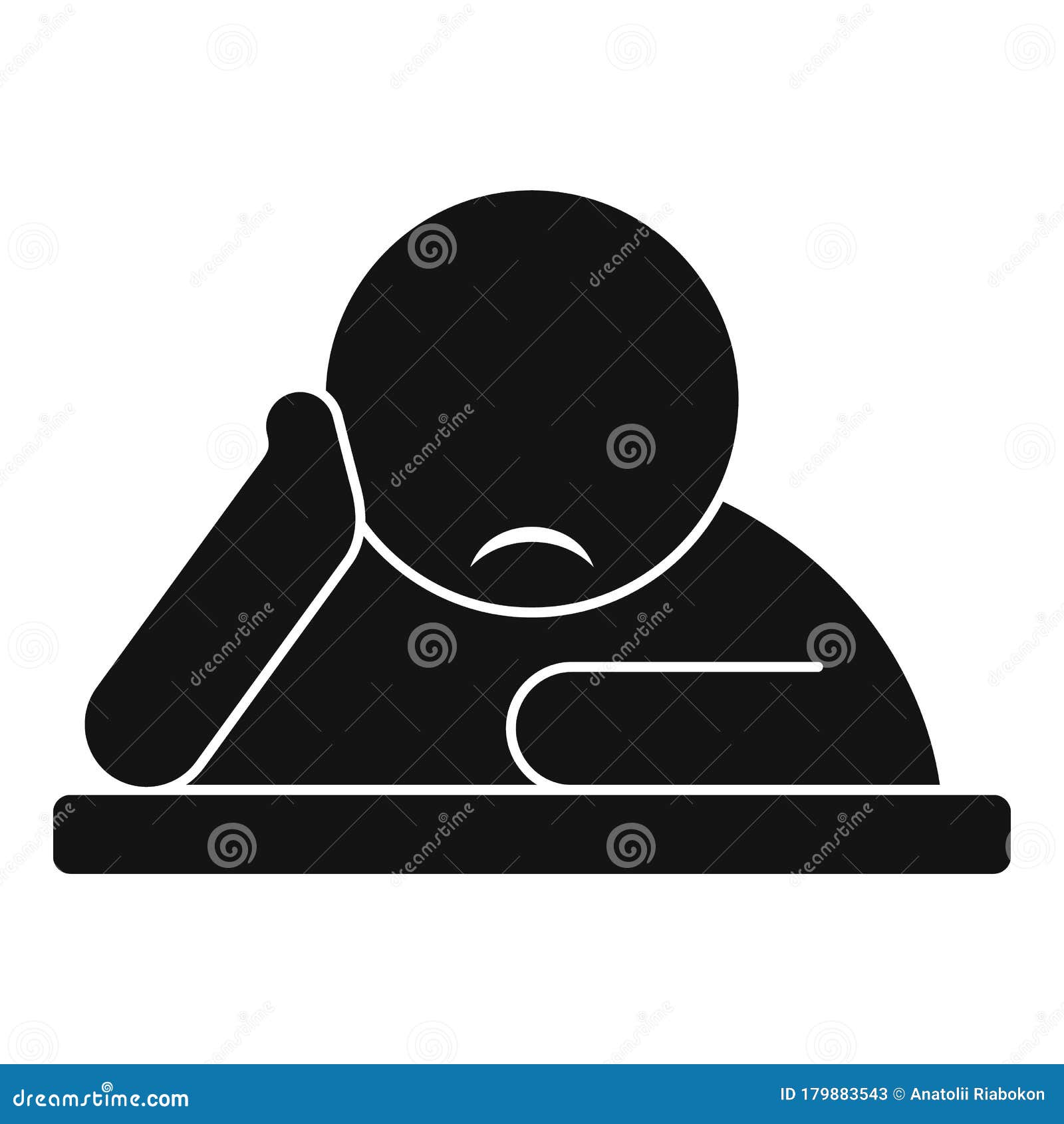 Depression Icon, Simple Style Stock Vector - Illustration of problem ...