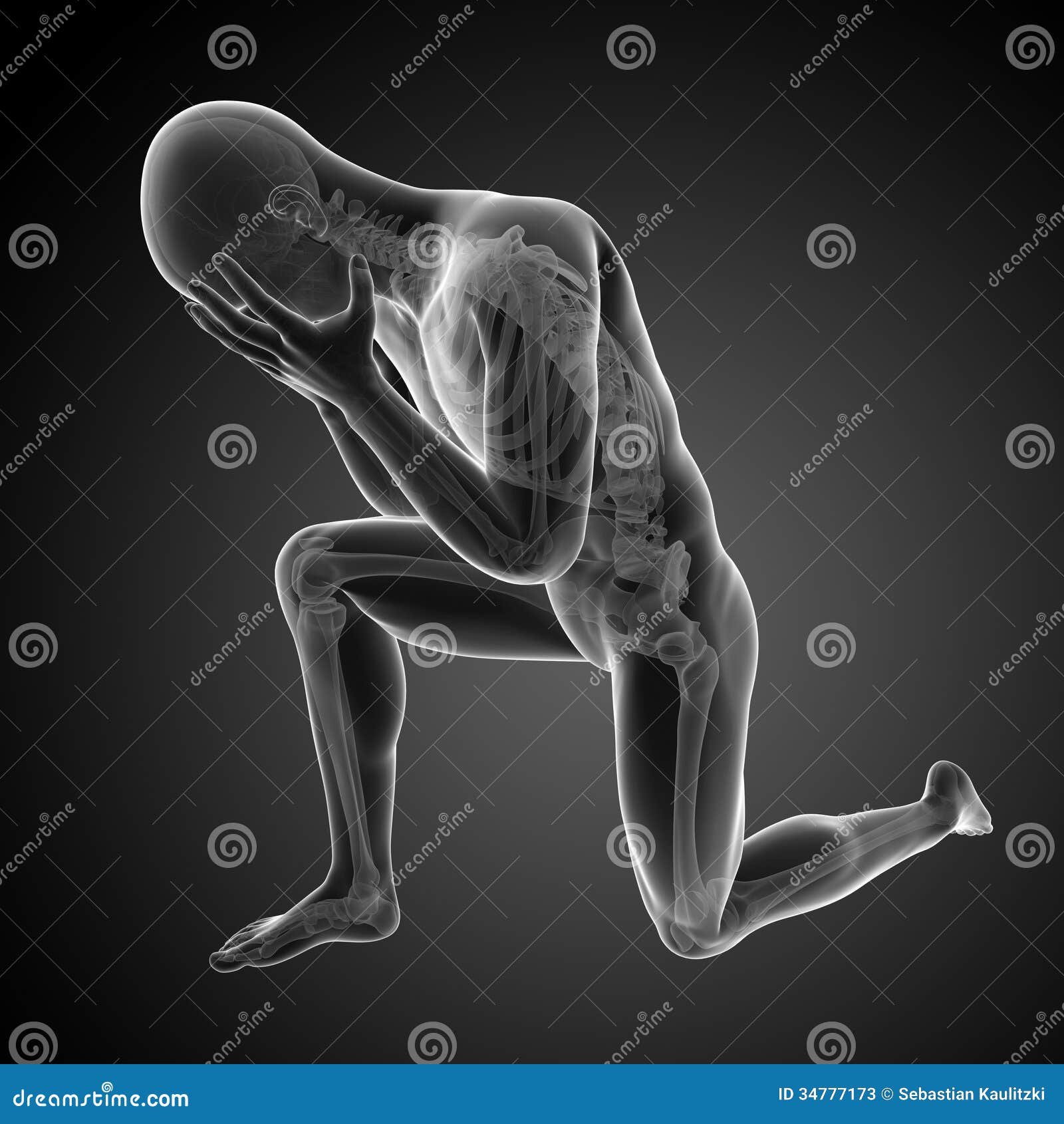 Depression Illustration - Visible Anatomy Stock Illustration ...