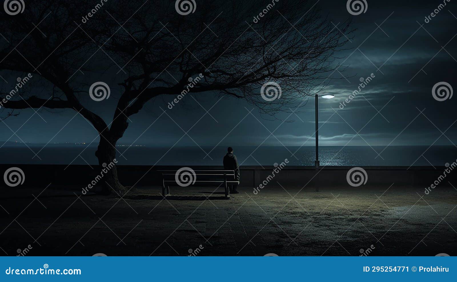 Depression, Anguish And Loneliness. Woman With Her Back To The Camera ...