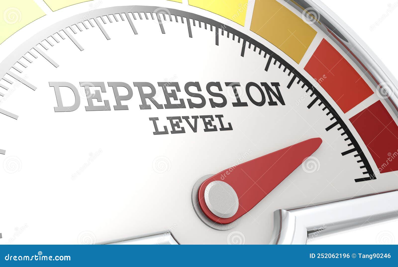 Depression Level Measuring Scale with Color Indicator Stock ...