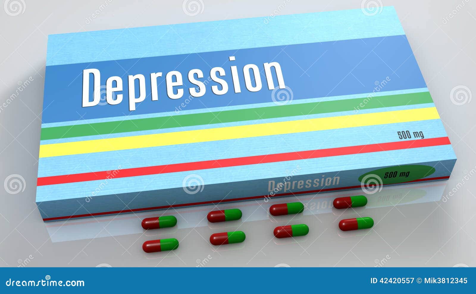 Depression medicines stock illustration. Illustration of stress - 42420557