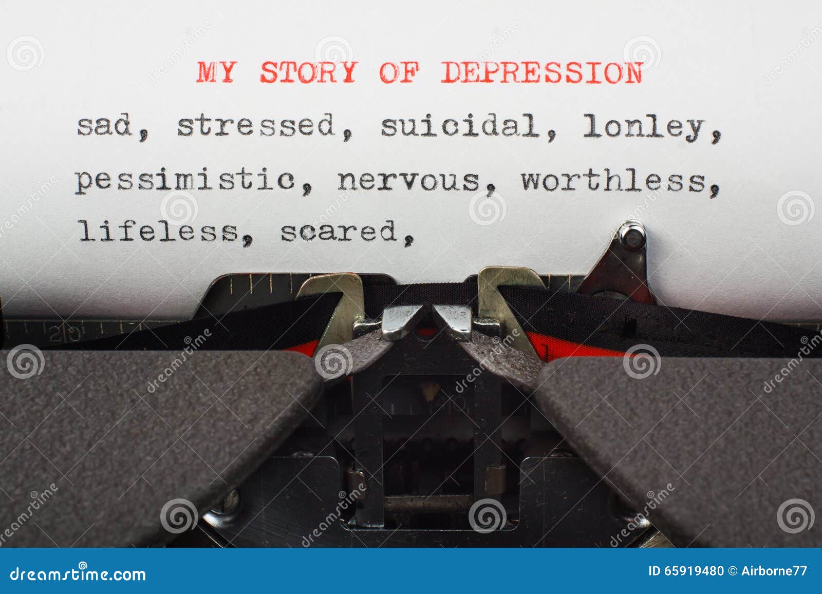 Depression stock photo. Image of story, inscription, letter - 65919480