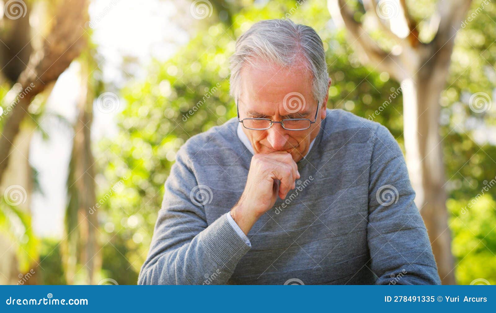 Depression, Park and Senior Man Crying while Sitting on a Bench ... Depression, Park and Senior Man Crying while Sitting on a Bench ...
