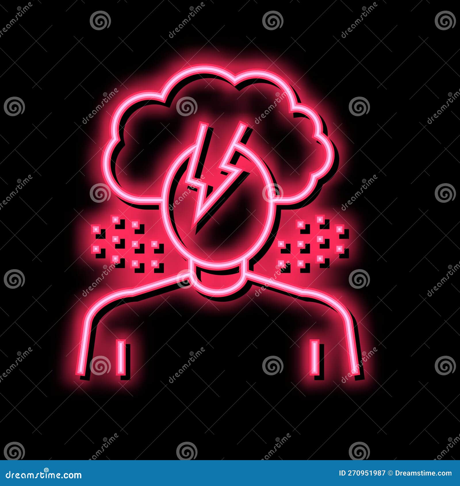 Depression Psychological Problems Neon Glow Icon Illustration Stock ...