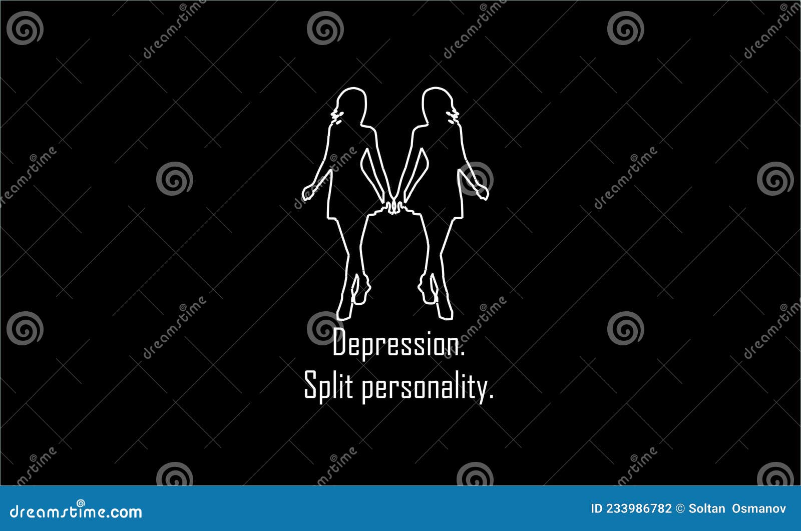 Depression. Split Personality. Psychology and Philosophy of Man Stock ...