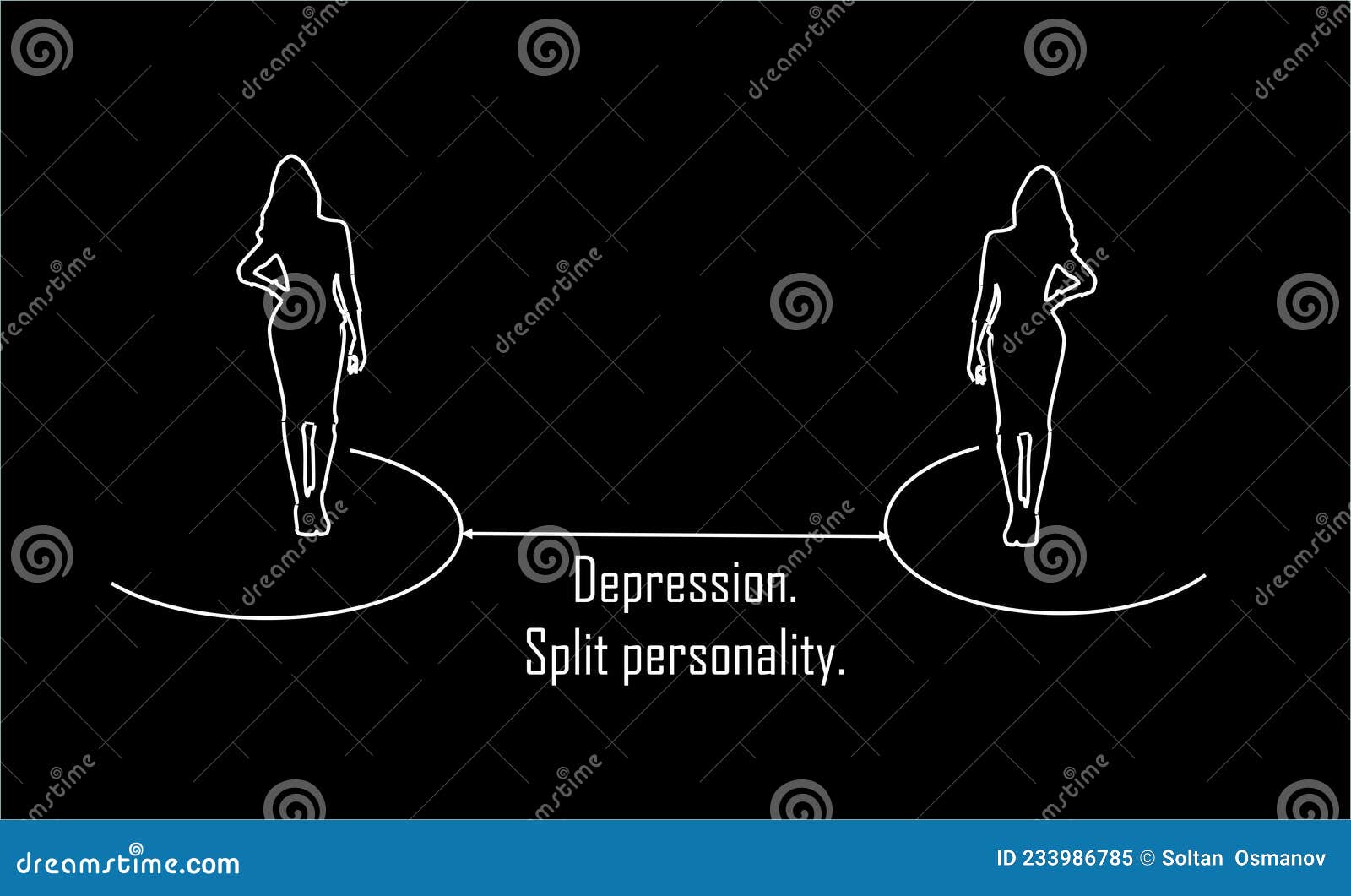 Depression. Split Personality. Psychology and Philosophy of Man Stock ...