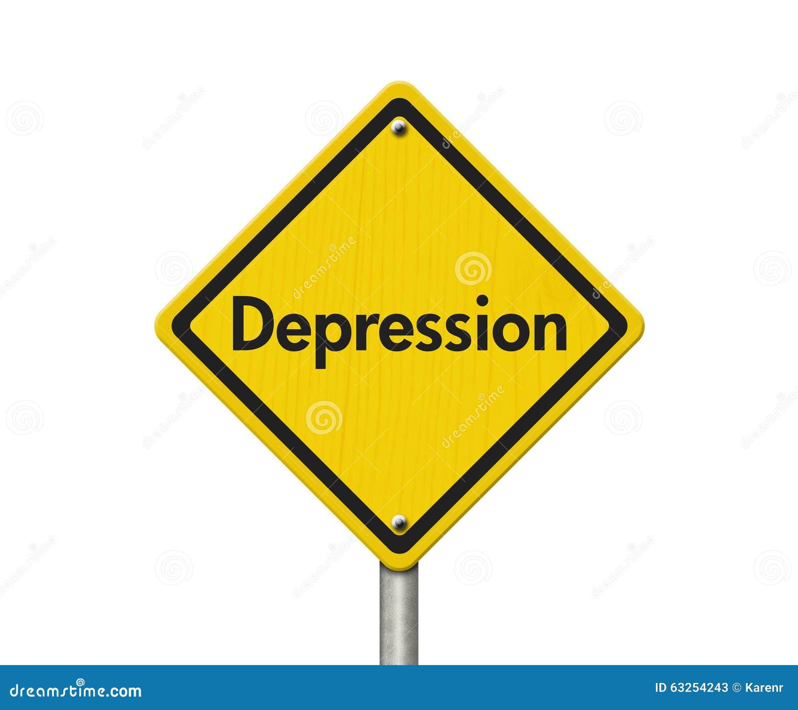 Depression Warning Sign stock image. Image of sign, concepts - 63254243