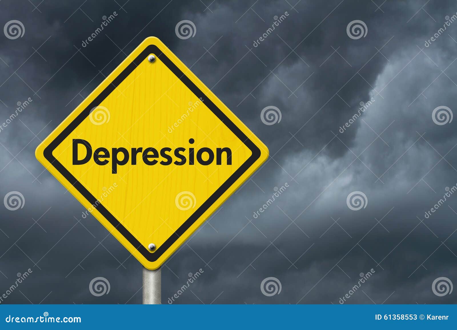 Depression Warning Sign Royalty-Free Stock Photo | CartoonDealer.com ...