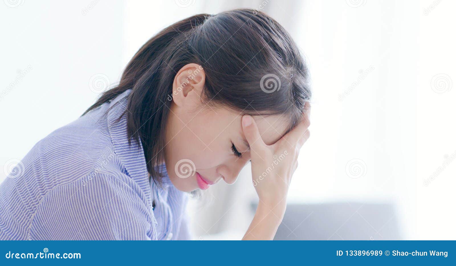 Depression Woman Worry Something Stock Image - Image of human ...