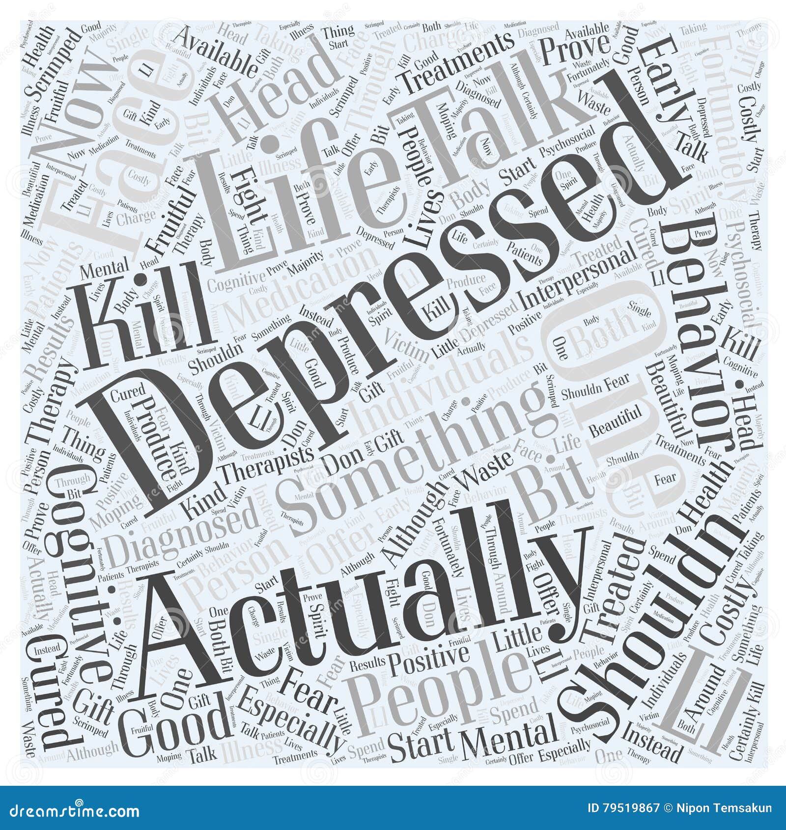 Depression Word Concepts Banner Vector Illustration | CartoonDealer.com ...