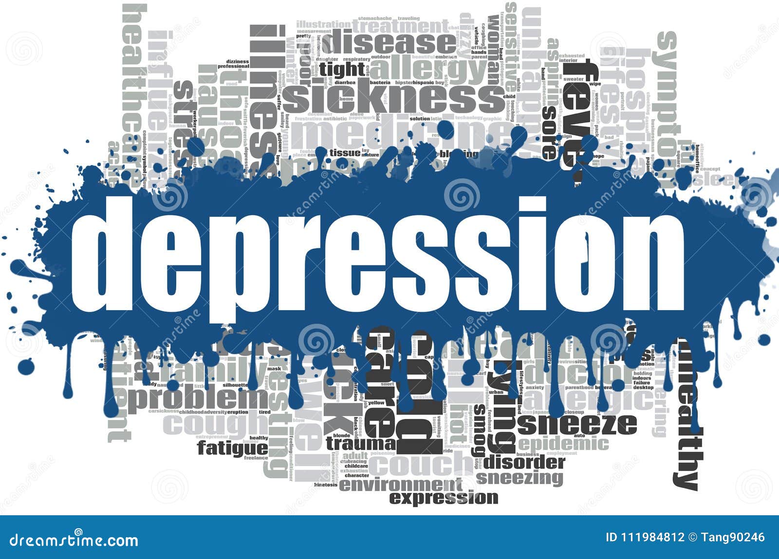 Depression Word Concepts Banner Vector Illustration | CartoonDealer.com ...