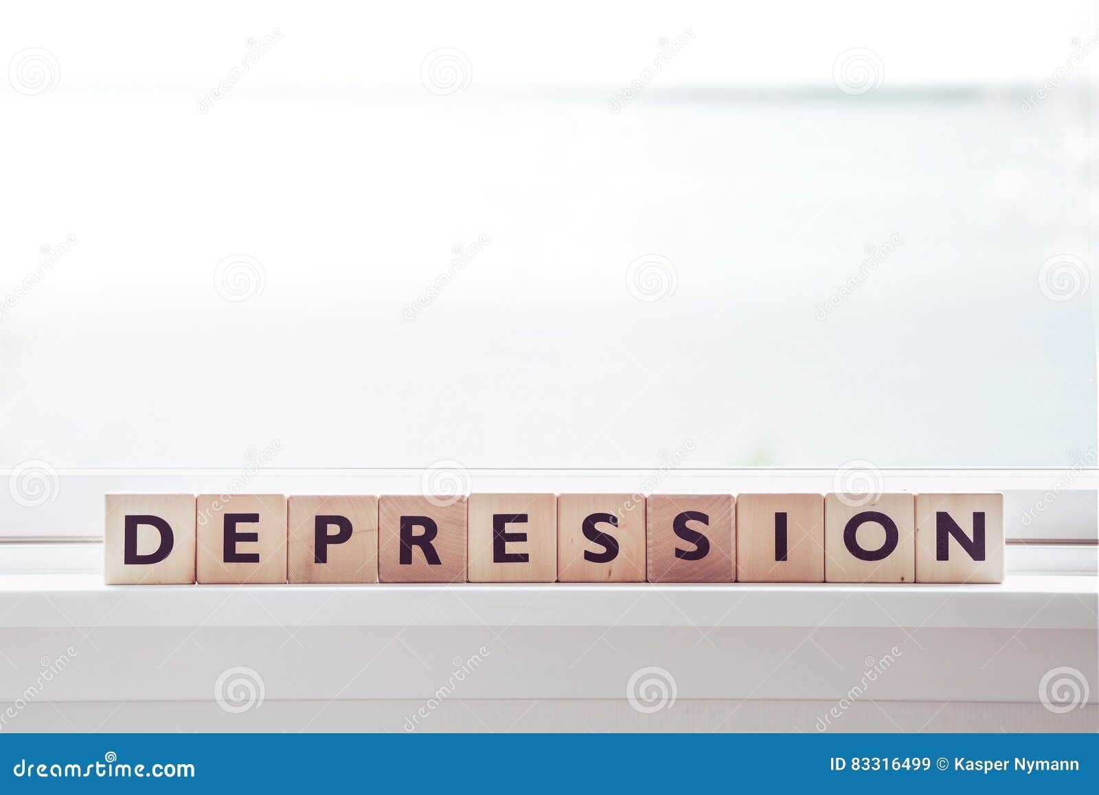 Depression Word Made Om Wooden Cubes Stock Image - Image of loneliness ...