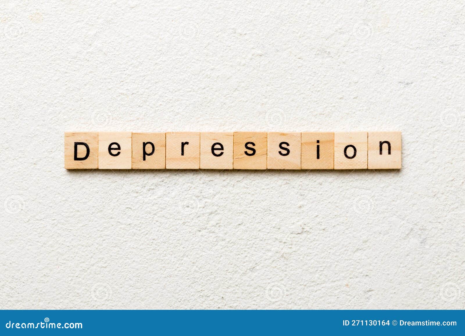 Depression Word Written on Wood Block. Depression Text on Table ...